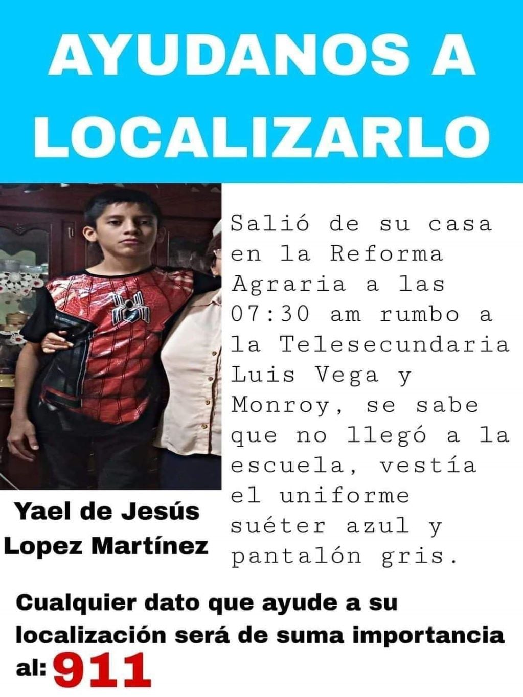 Buscan a Yael de Jesús en Querétaro; el menor salió rumbo a la ...