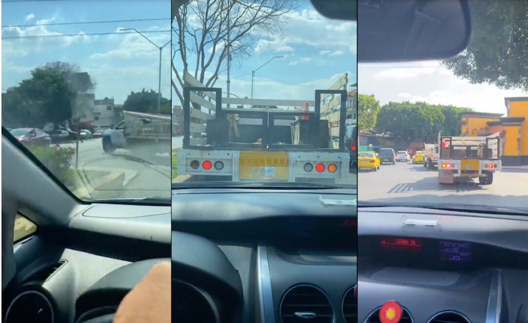 Video. Exhiben a unidades de la CFE echando carreritas en avenida Zaragoza, en Querétaro | Querétaro