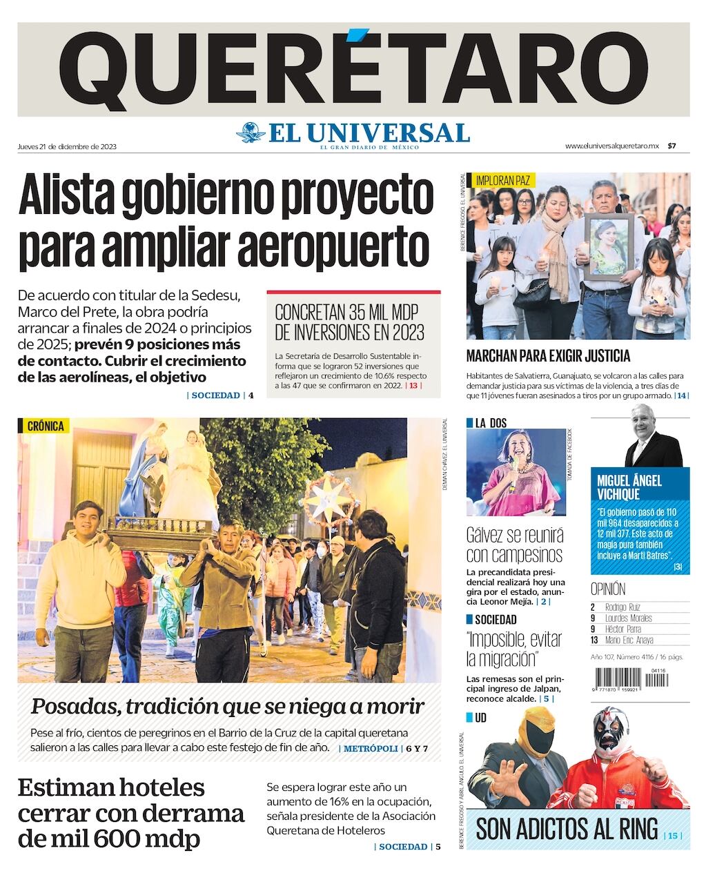Portada 21 de diciembre de 2023 | Querétaro