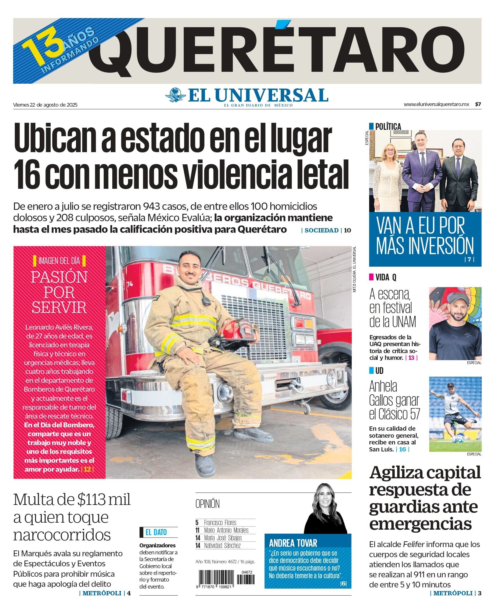 Portada 22 de agosto de 2025 | Querétaro